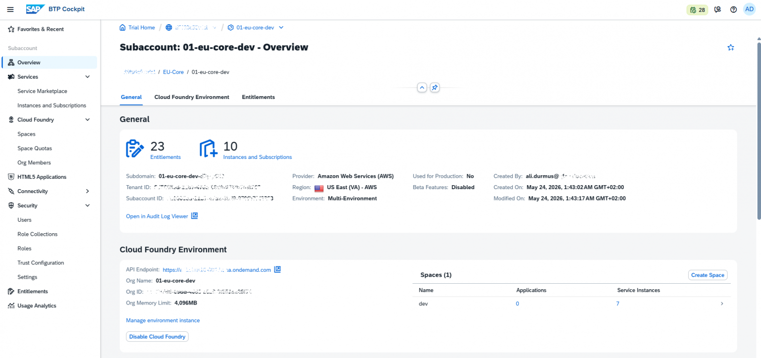 Setting Up an SAP BTP Landing Zone for S/4HANA Extensions - TerminalNotes